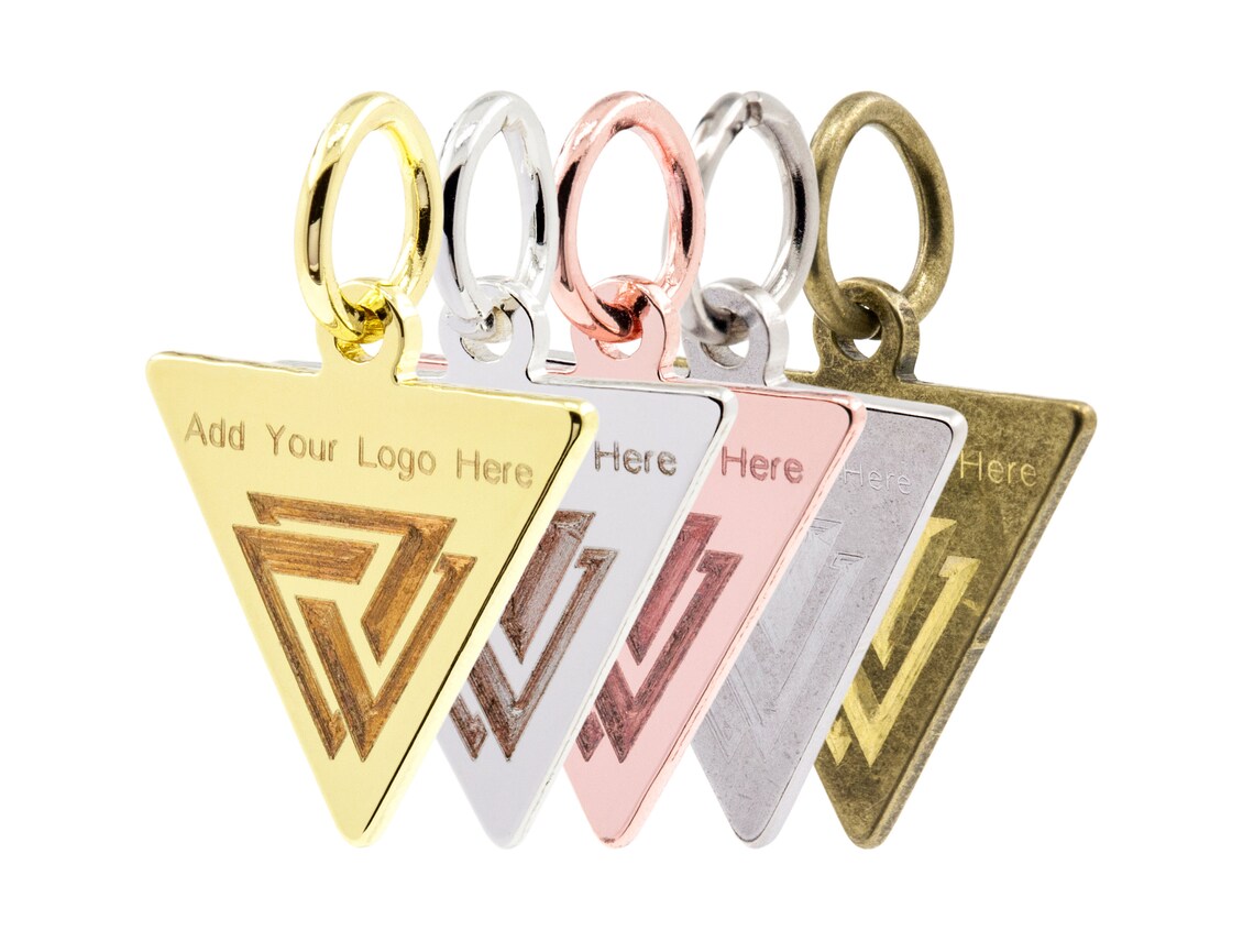Mechanical Engraved Triangular Tag, Custom Logo Tag, Steel Made Metal ...