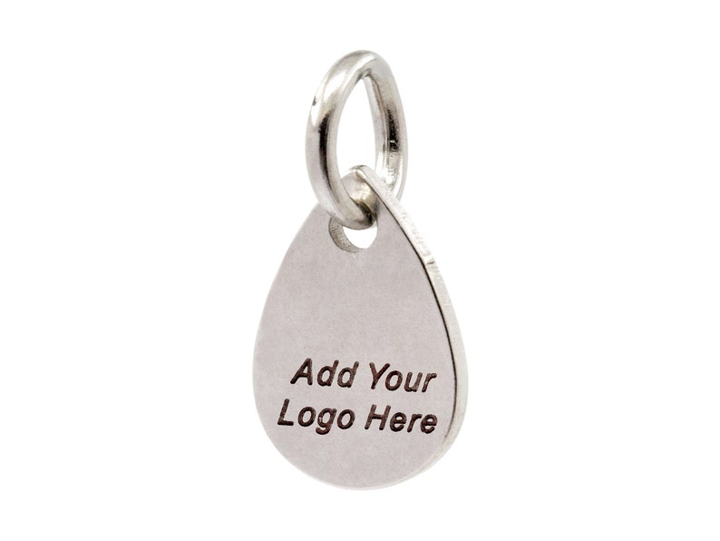 Custom Logo Etched Water Drop Tag, Metal Tear Drop Metal Sequins, Steel ...
