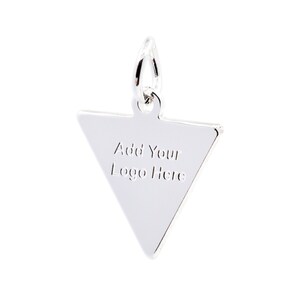 Custom Logo Etched Triangle Tag, Personalized Metal Hanging Tag, Steel ...
