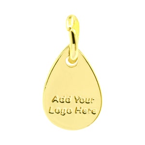 Custom Logo Etched Water Drop Tag, Metal Tear Drop Metal Sequins, Steel ...