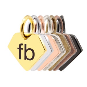 Diamond Shape Stainless Steel Jewelry Tag, Custom Logo Laser Engraved ...