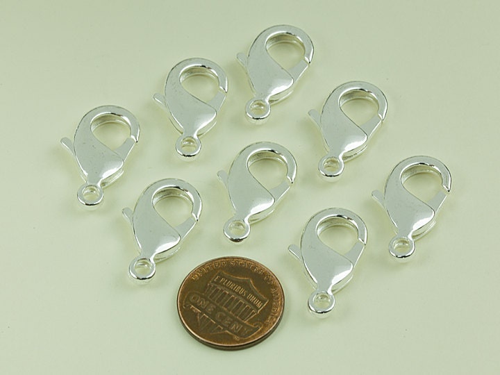 23mm Silver Lobster Clasp Silver Plated Over Pure Copper Pkg - Etsy