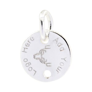 Mechanical Engraved Double Loop Logo Tag, Custom Jewelry Tag, Metal Tag ...