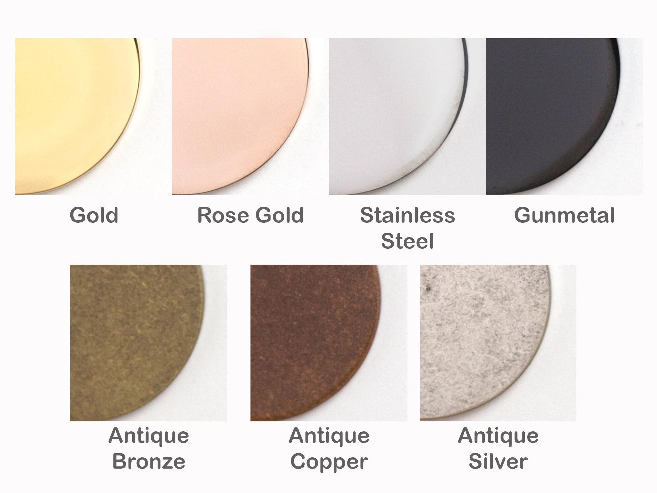 Custom Metal Tags, 25mm Round Stainless Steel Charm, Mirror Polished ...