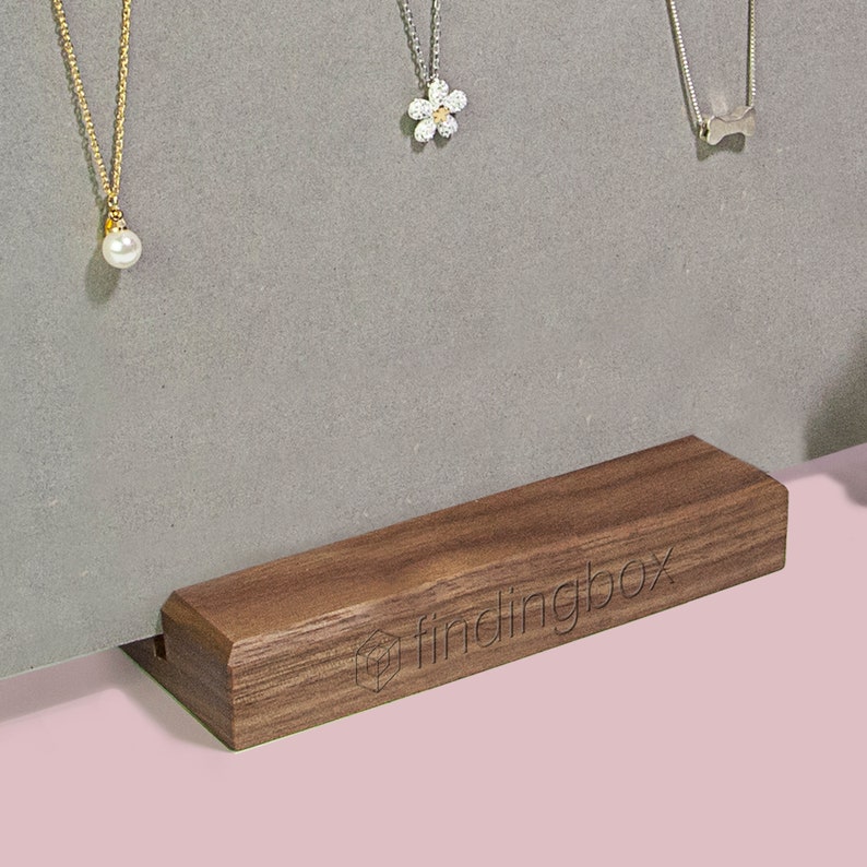 Earring Holder Stand Walnut Wooden Base and Composite Wood - Etsy