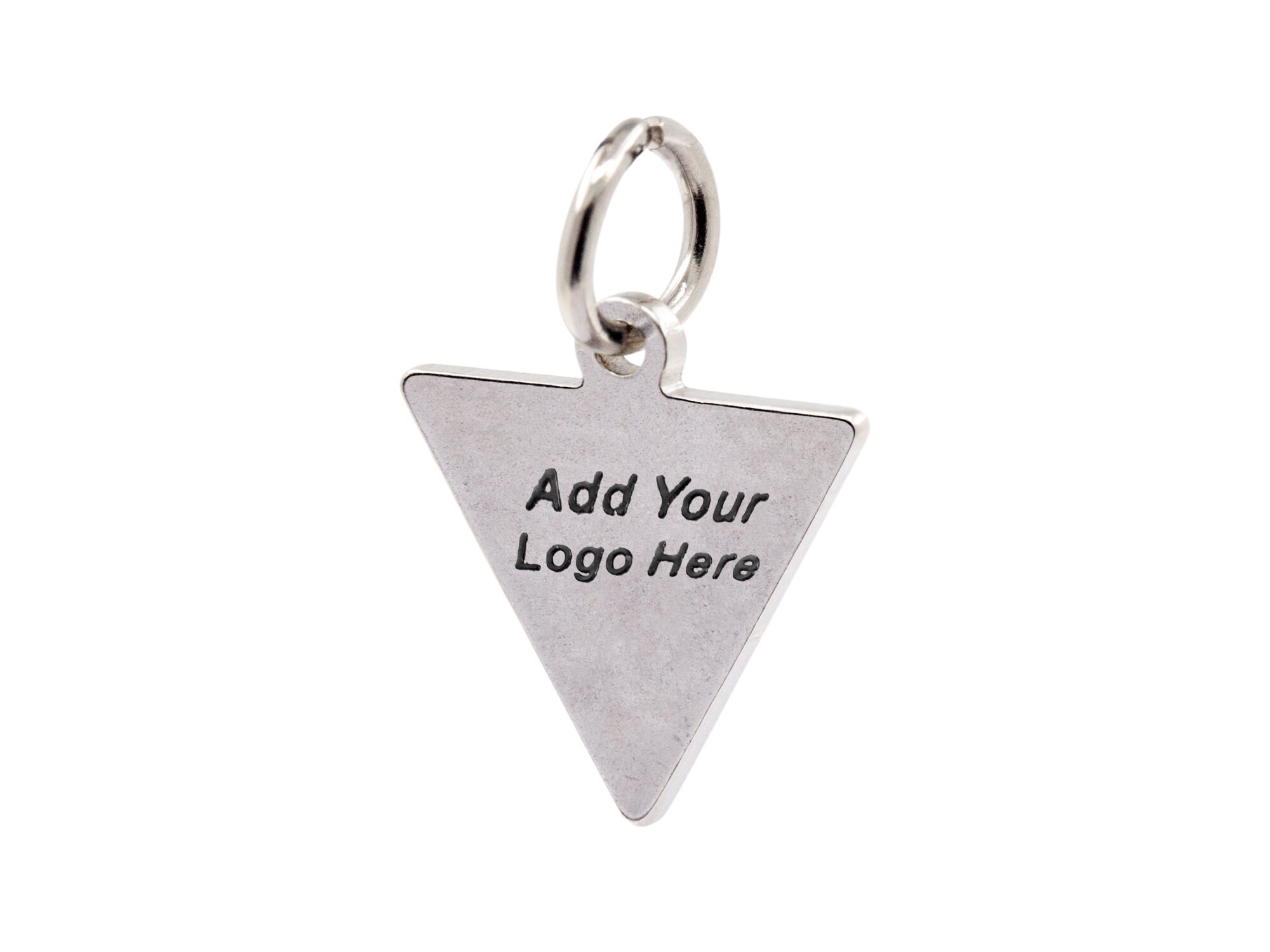 Custom Logo Etched Triangle Tag, Personalized Metal Hanging Tag, Steel ...