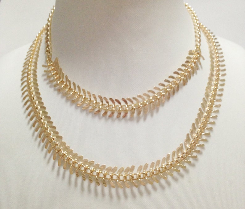 Silver Fishbone Chain Fancy Chain Silver Plated Over Copper - Etsy