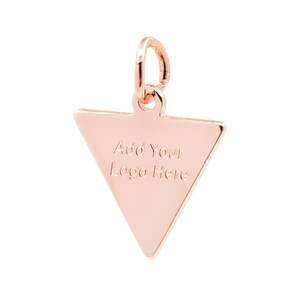 Custom Logo Etched Triangle Tag, Personalized Metal Hanging Tag, Steel ...