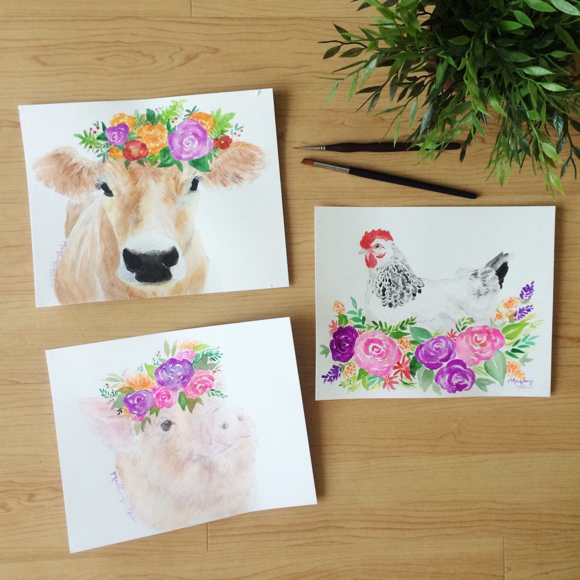 Colección Farmhouse Impresión de cerdo - Etsy España