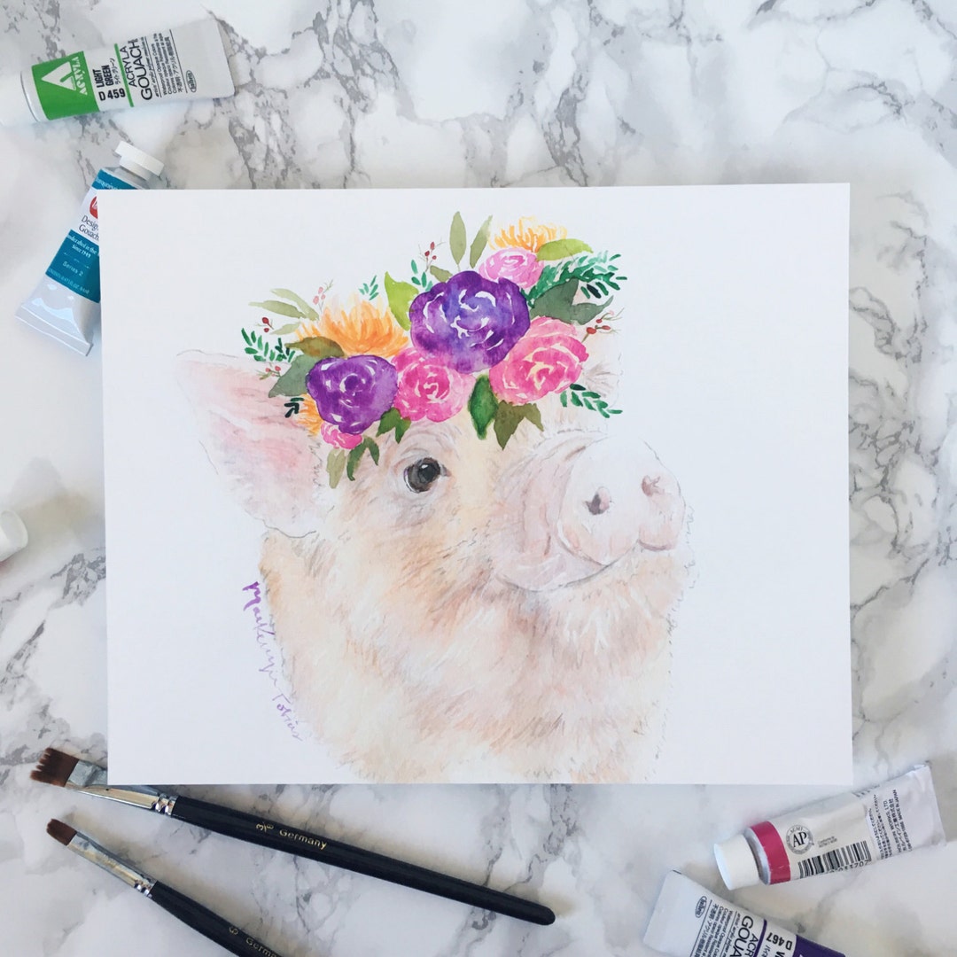 Colección Farmhouse Impresión de cerdo - Etsy España