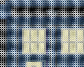 PDF Pattern Tardis With Scarf Border Cross Stitch Pattern - Etsy