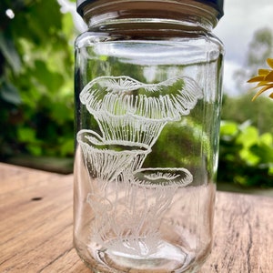 Recycled Engraved Glass Jar/bottle - Etsy