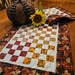 Quilted Autumn Checkerboard Table Runner - 48" - Etsy