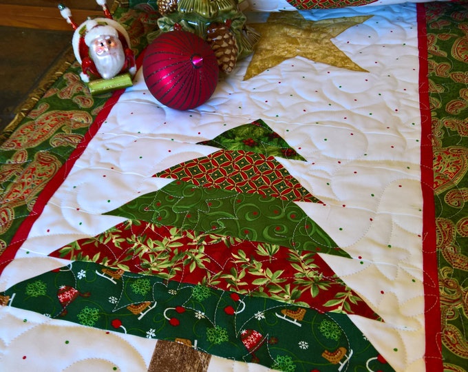 Quilted Christmas Tree Table Runner - Etsy