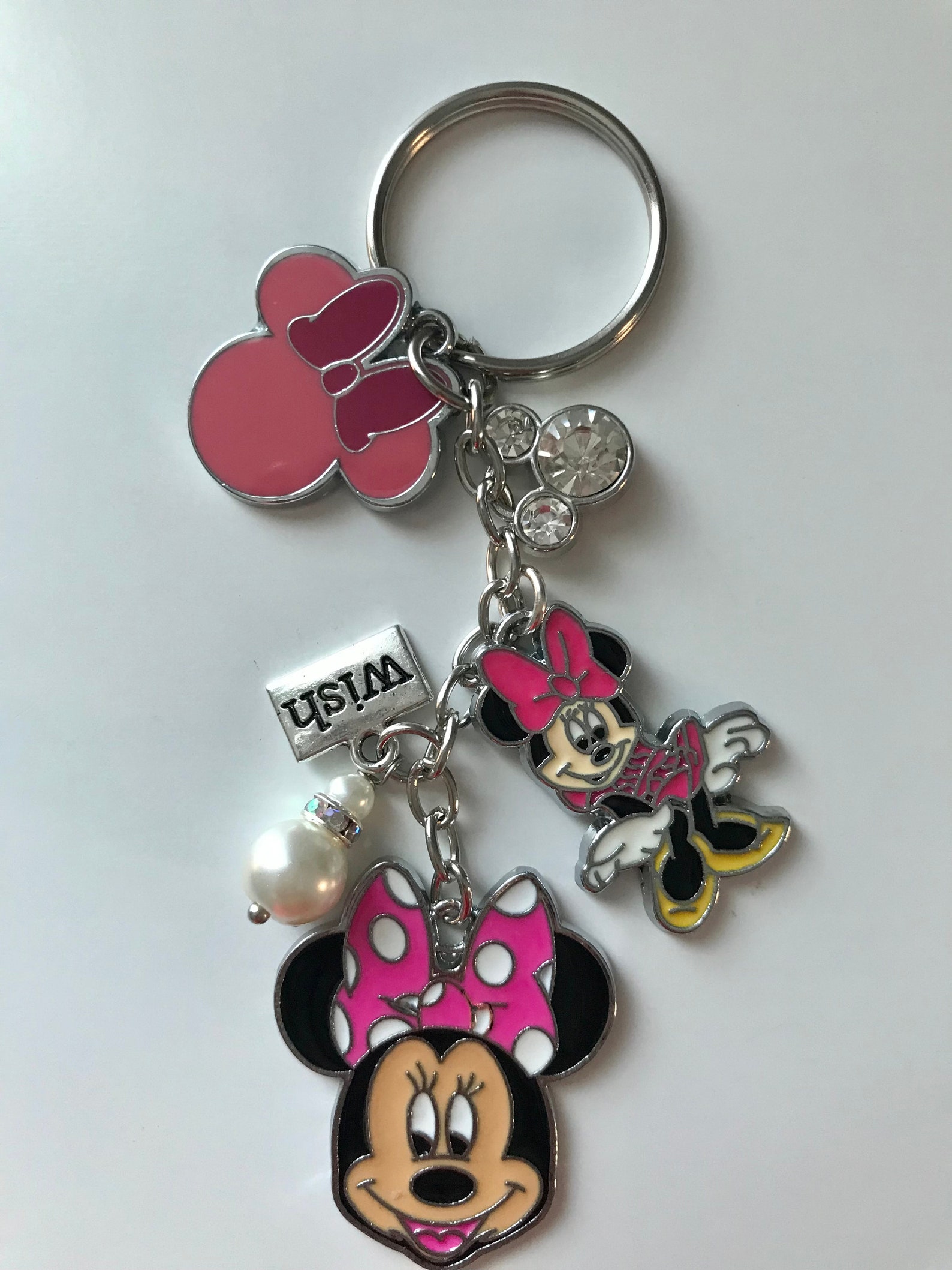 Minnie Mouse Themed Keychain - Etsy