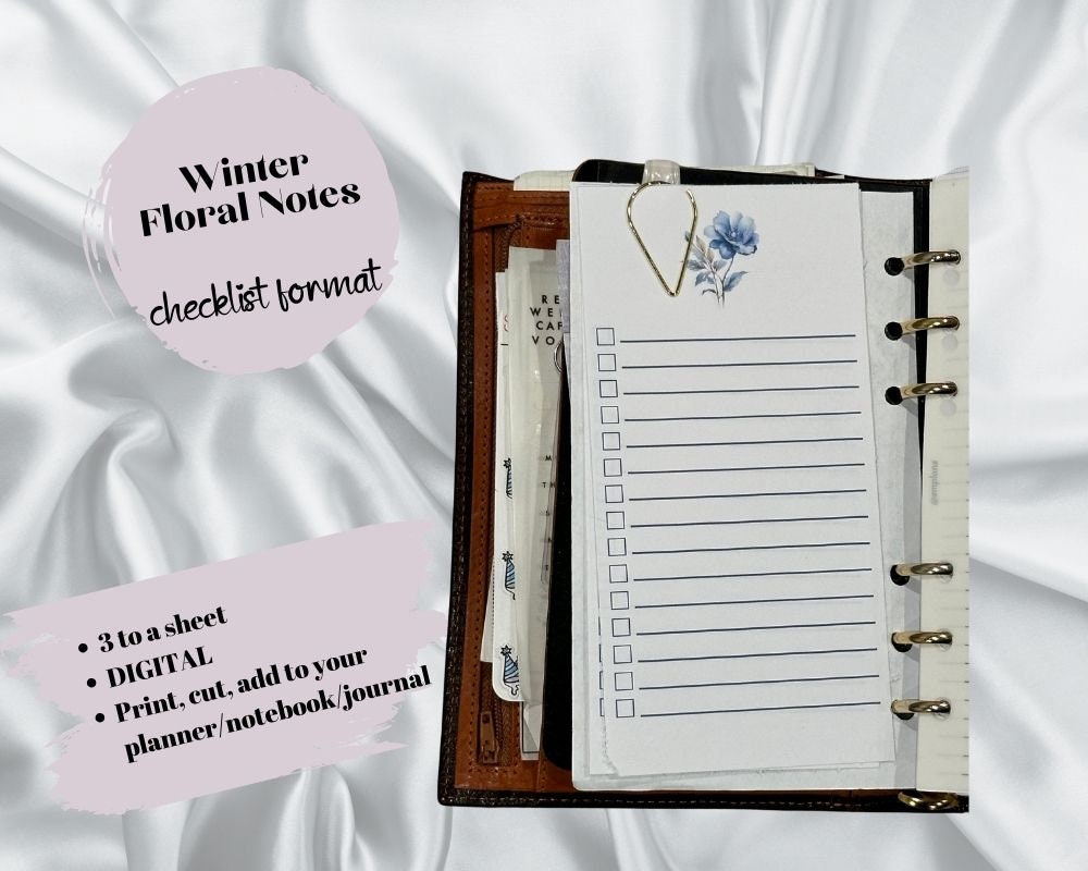 Printable List Paper, Printable Note Paper, Planner Insert, Planner ...