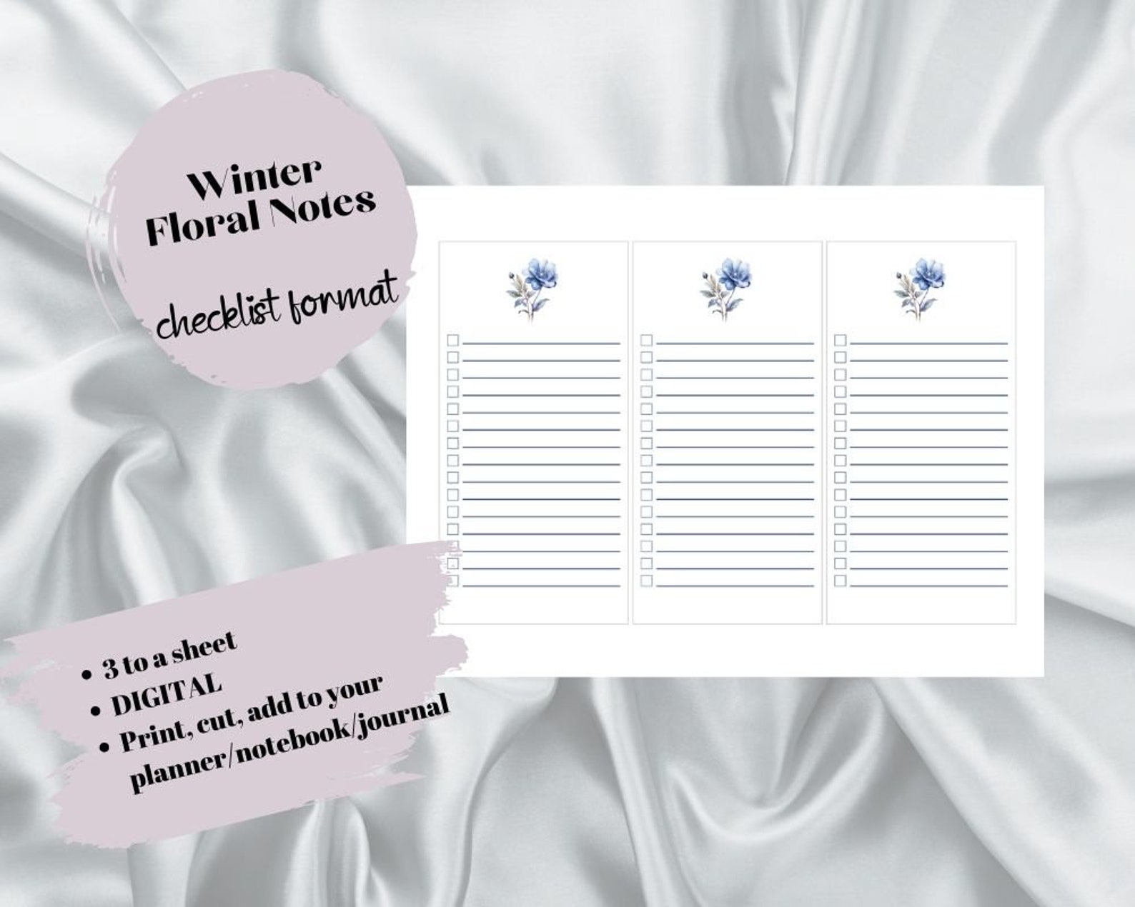 Printable List Paper, Printable Note Paper, Planner Insert, Planner ...