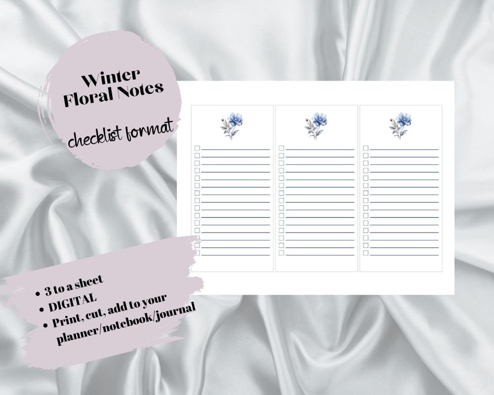 Printable List Paper, Printable Note Paper, Planner Insert, Planner ...