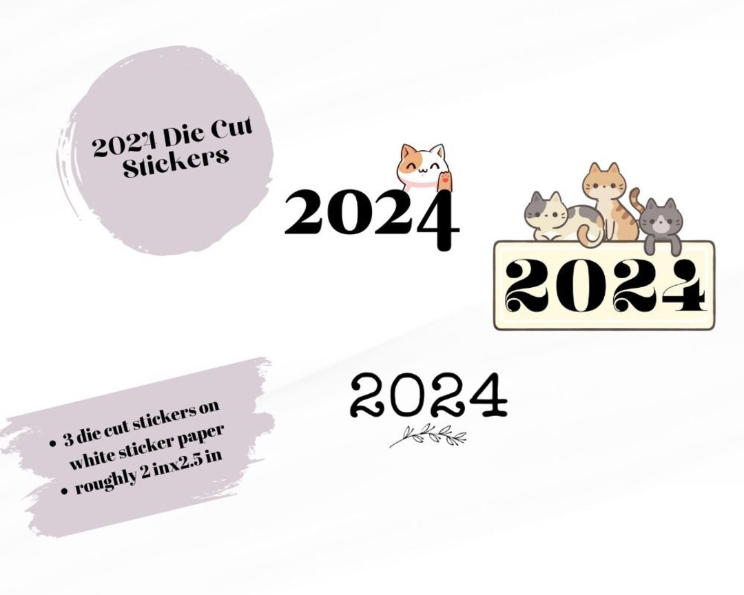 2024 Sticker 2024 Planner Sticker 2024 Die Cut Journal Stickers - Etsy