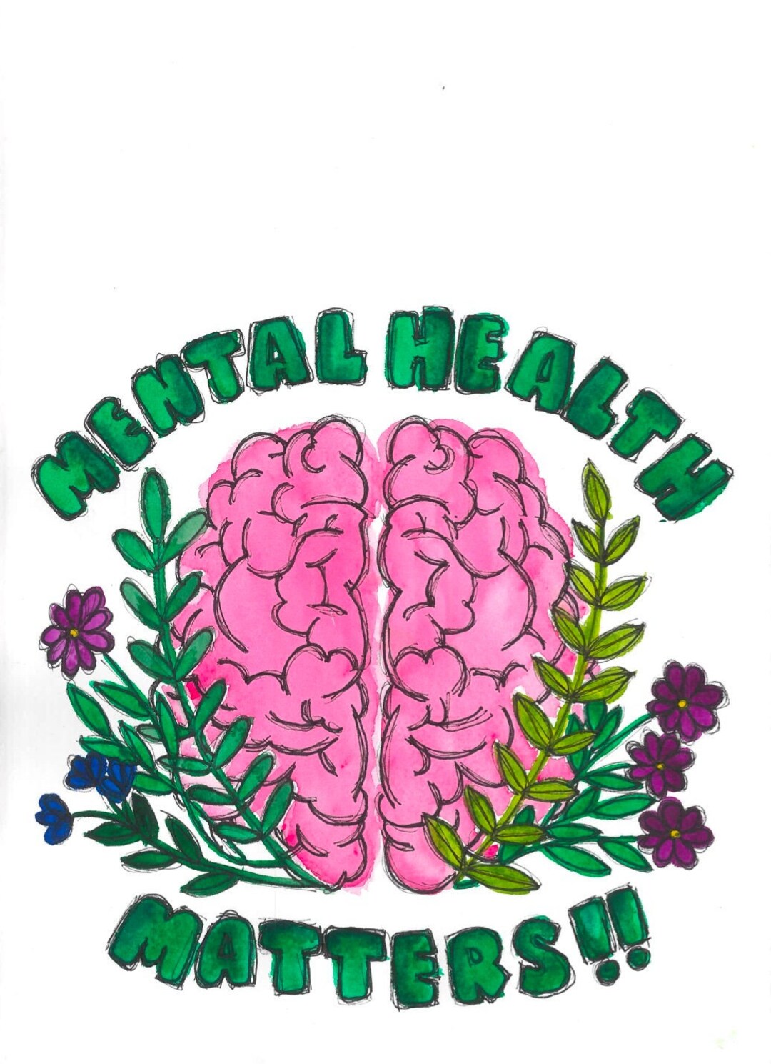 Mental Health Matters Watercolor Print - Etsy