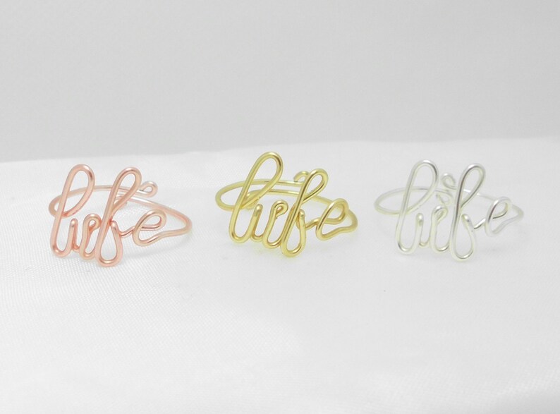 Thug Life Ring Adjustable Wire Ring Set of 2 Unusual - Etsy