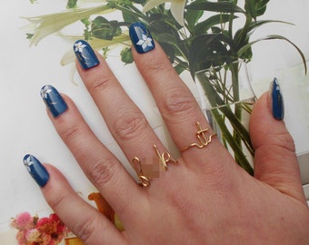 Thug Life Ring Adjustable Wire Ring Set of 2 Unusual | Etsy