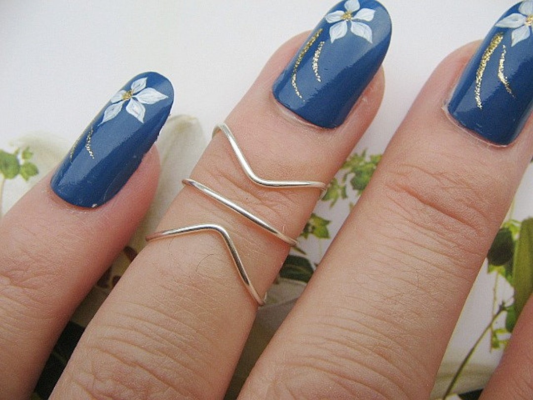 Silver Wire Knuckle Ring Adjustable Dainty Ring Set of 3 Many - Etsy