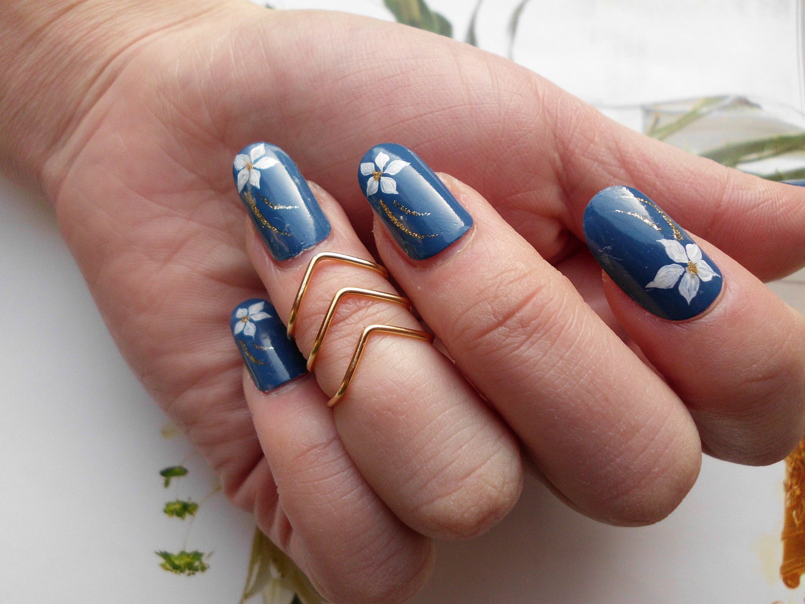 3 Gold Wire Knuckle Ring Adjustable Dainty Ring Set of 3 - Etsy