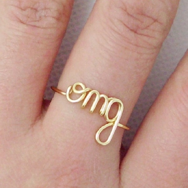 Wire Word Ring - Etsy