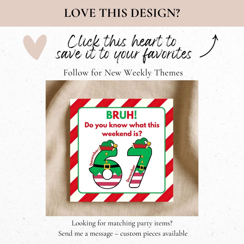 6 7 Elf Prop Printable, Funny December 6th 7th Elf Note, Christmas Elf ...