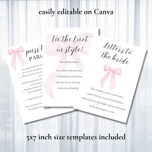 Coquette Bridal Shower Games Bundle: 30 Pink Bow Printable Activities ...