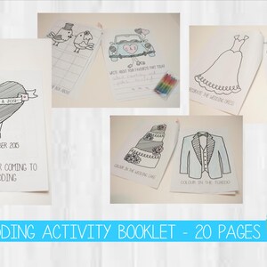 Wedding Activity Book. Wedding Coloring Book. Kids Wedding - Etsy