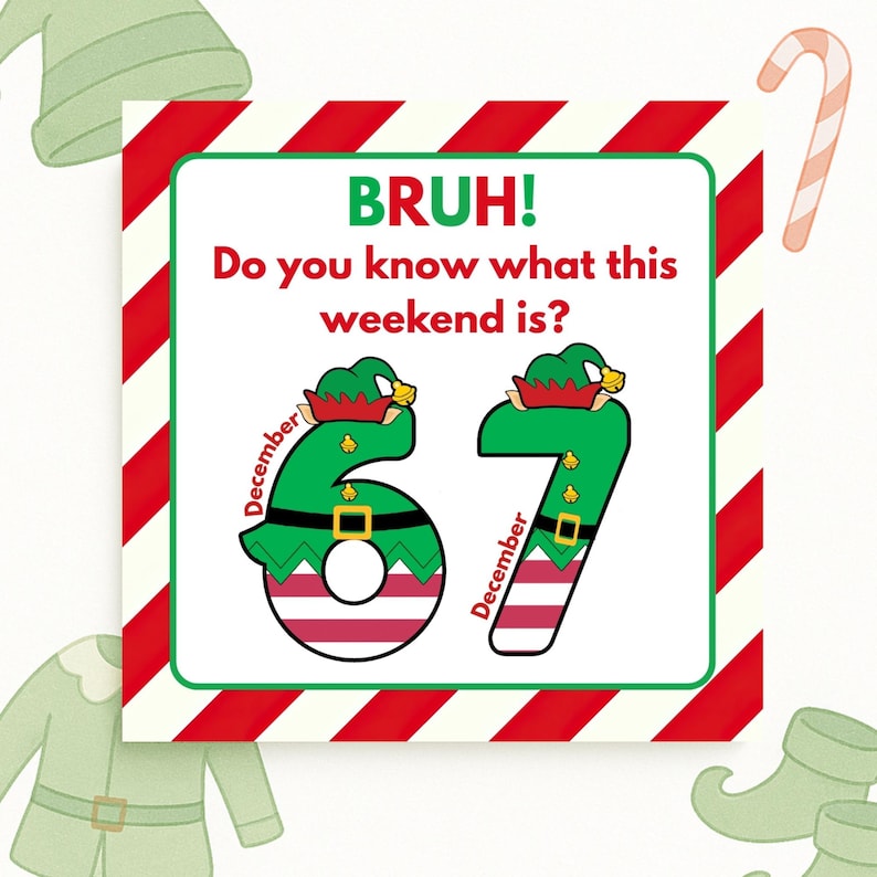 6 7 Elf Prop Printable, Funny December 6th 7th Elf Note, Christmas Elf ...