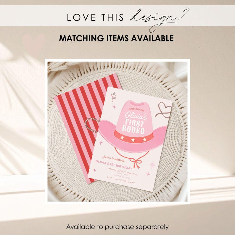 First Rodeo Thank You Tag Template, Pink Cowgirl Favor Tag, Editable ...