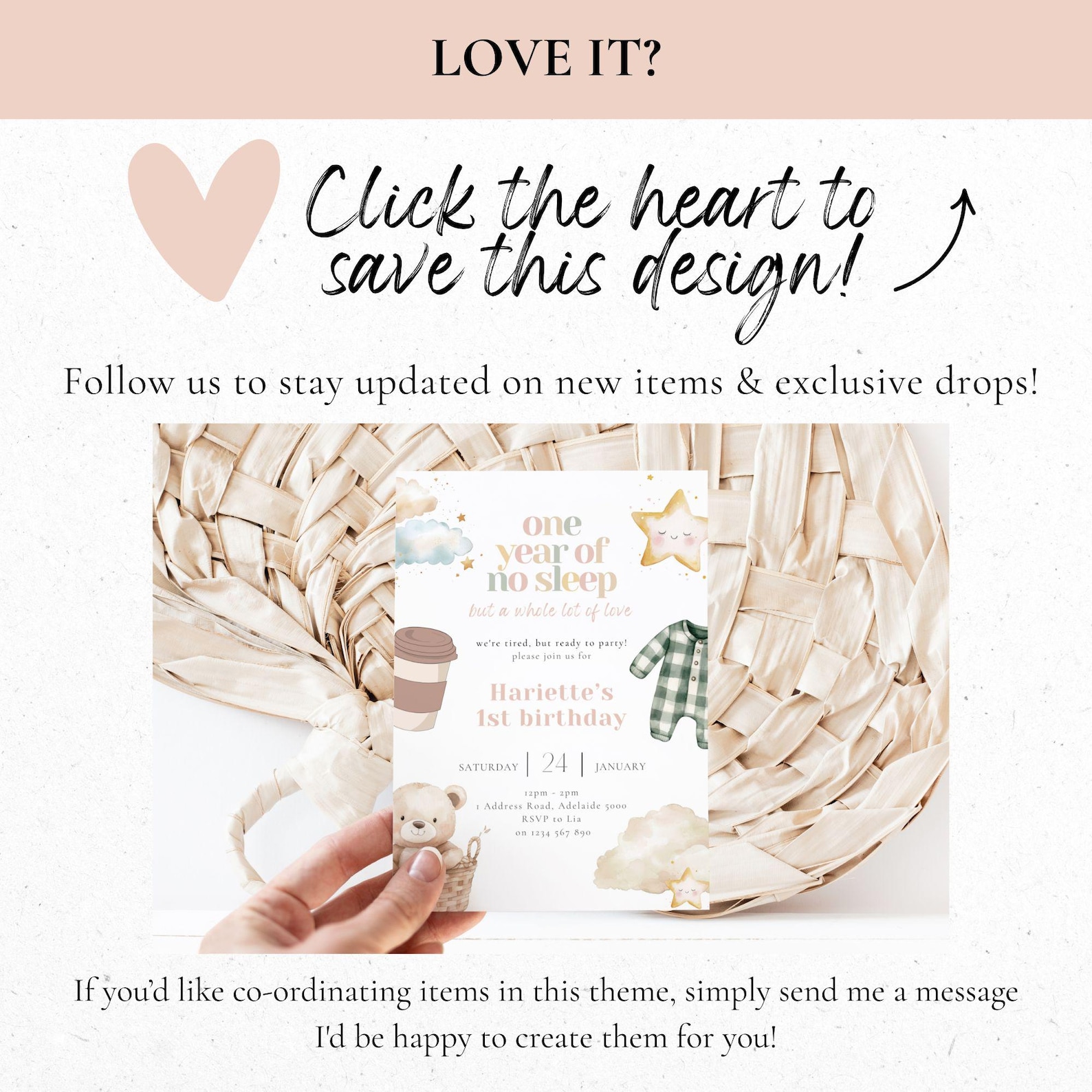 Funny 'one Year of No Sleep' 1st Birthday Invitation (digital Download ...