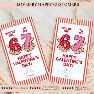 67 Valentine's Day Gift Tag Template: You're the 6 to My 7 Valentine ...