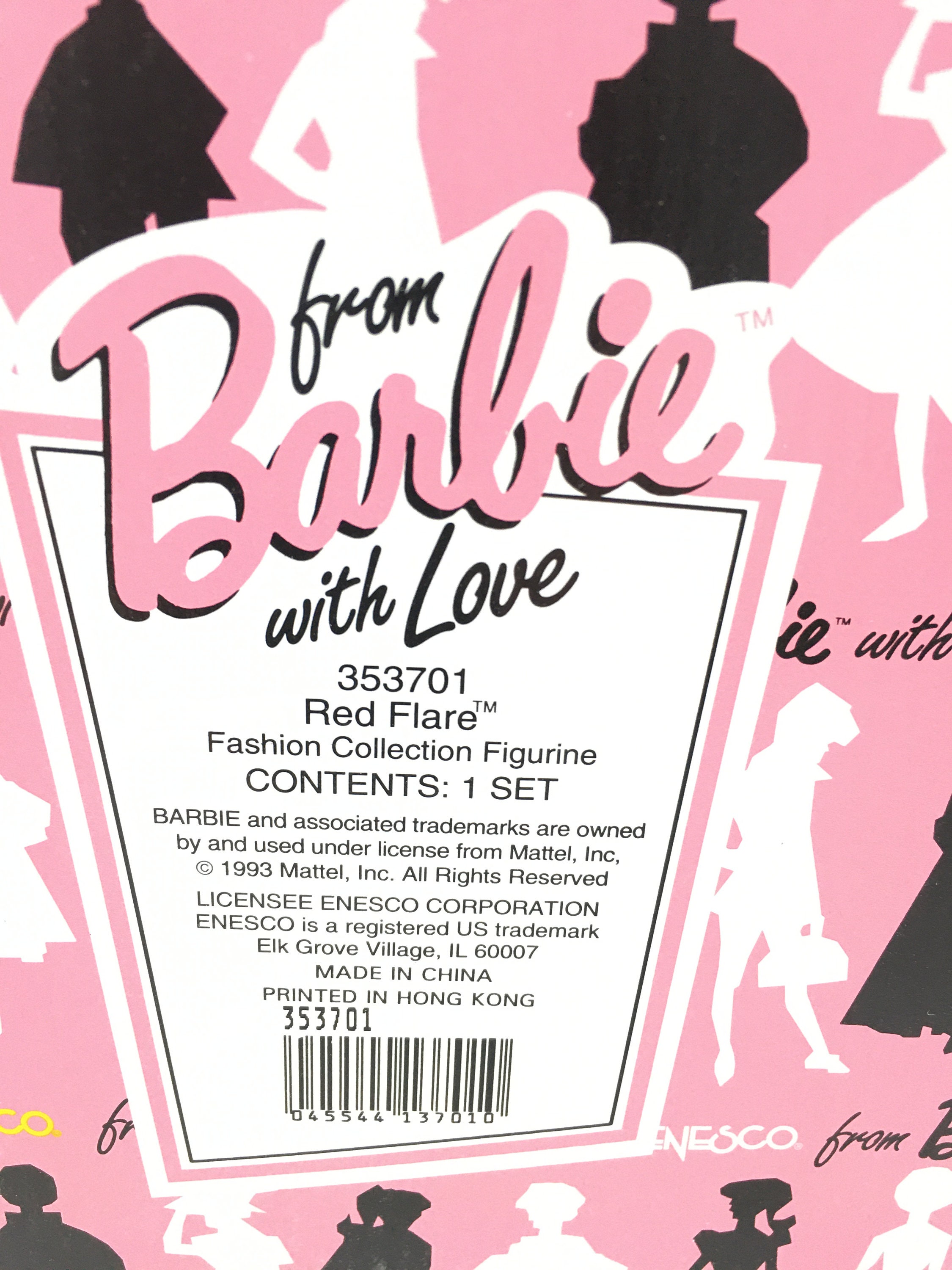Barbie Red Flare Figurine |1959 Replica Outfit | Enesco | 1992 ...