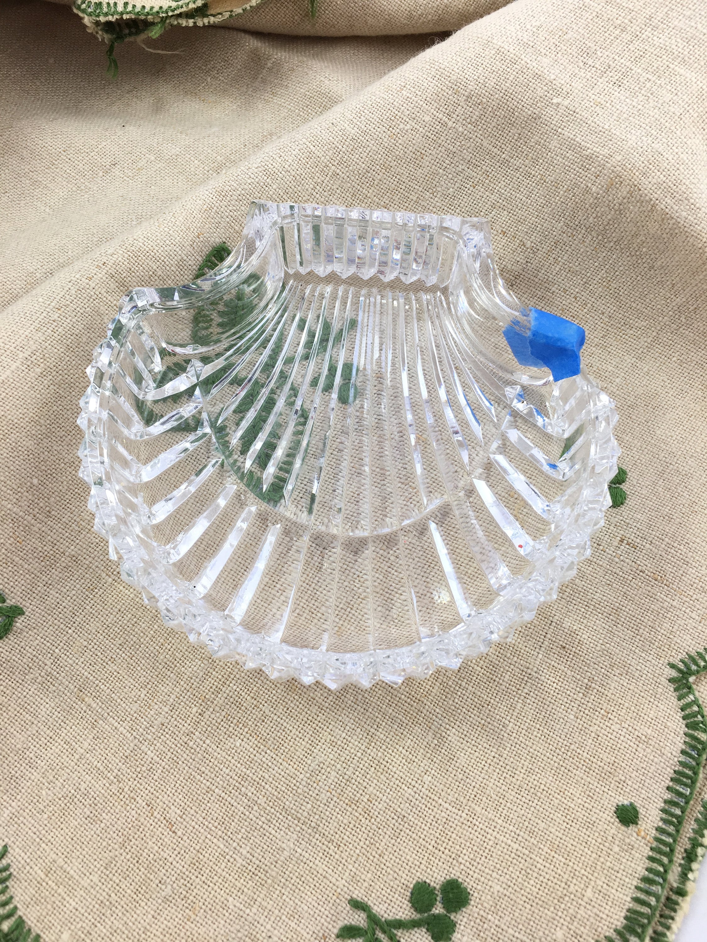 Waterford Crystal Seashell Scallop Shell Box | 1 Chip
