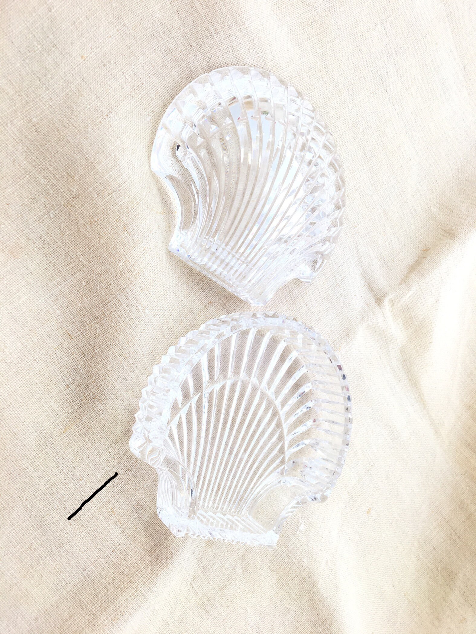 Waterford Crystal Seashell Scallop Shell Box | 1 Chip