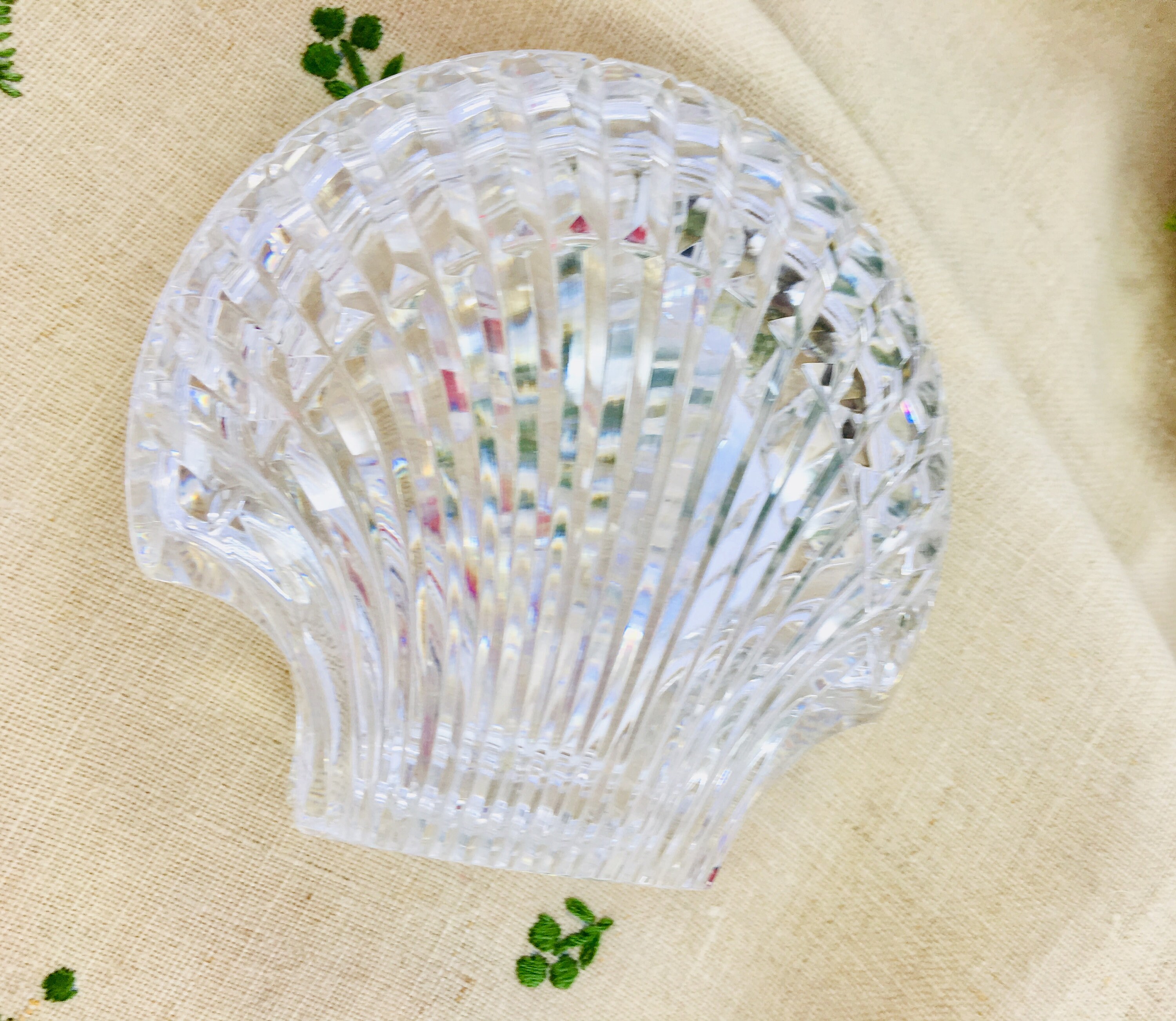 Waterford Crystal Seashell Scallop Shell Box | 1 Chip