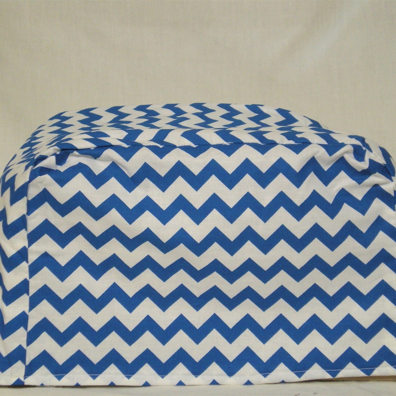 Blue Chevron Fabric - Etsy