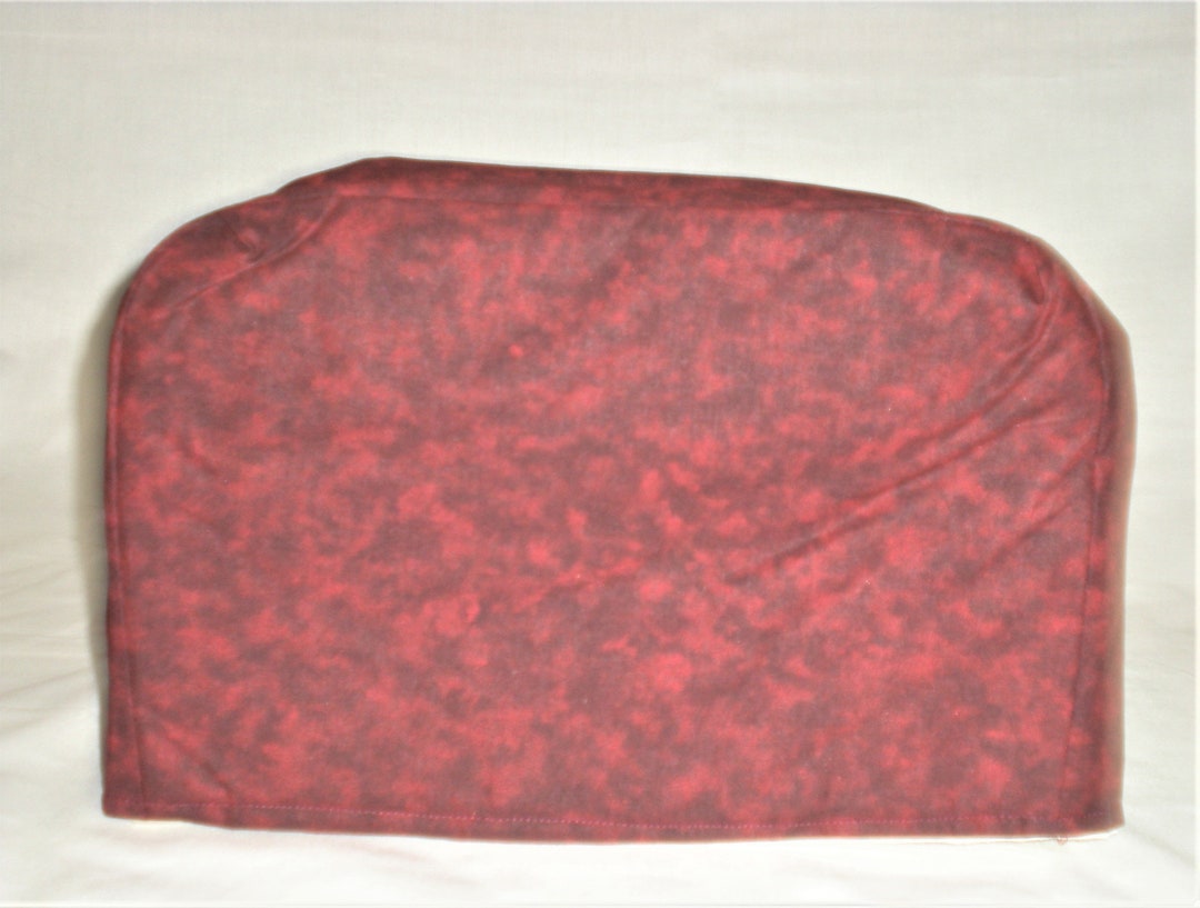 Toaster Cover - Two Slice - Burgundy/garnet Print Fabric - Appliance ...