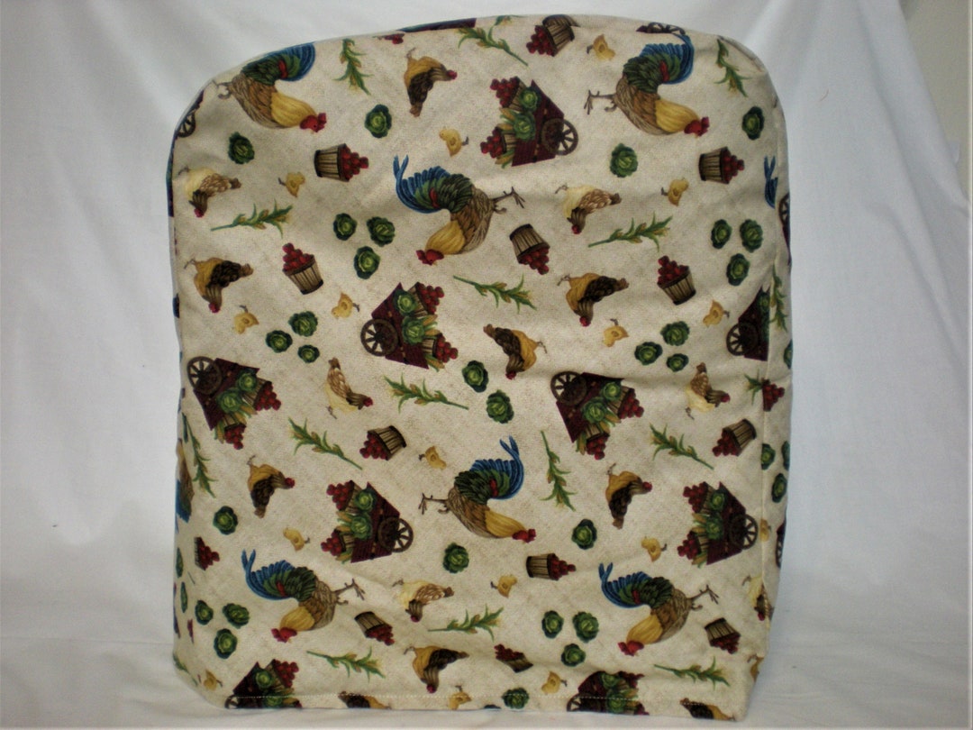 Tilt Top Mixer Cover Rooster and Farm Animals on a Cream Background ...