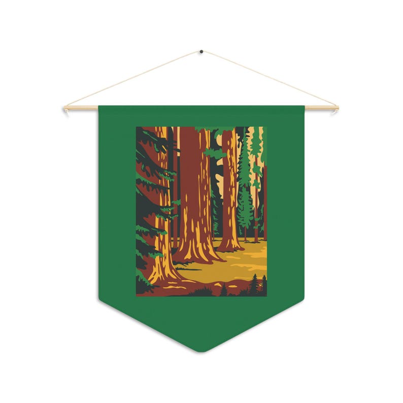 Pennant Banner, Sequoia National Park Wall Hanging, Outdoor Adventure ...