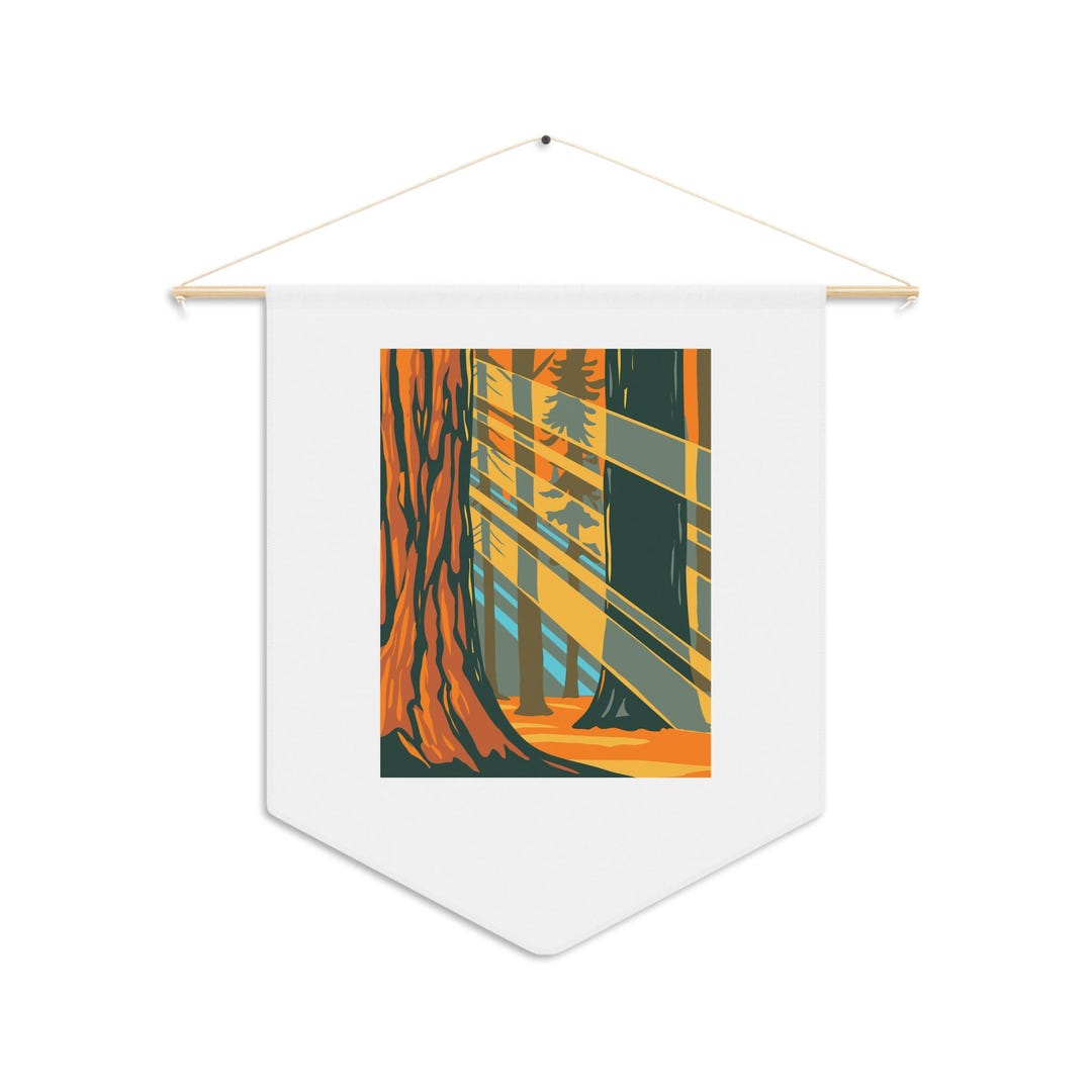 Pennant, Big Trees Banner for Nature Lovers Wall Art, Home Decor, Dorm ...