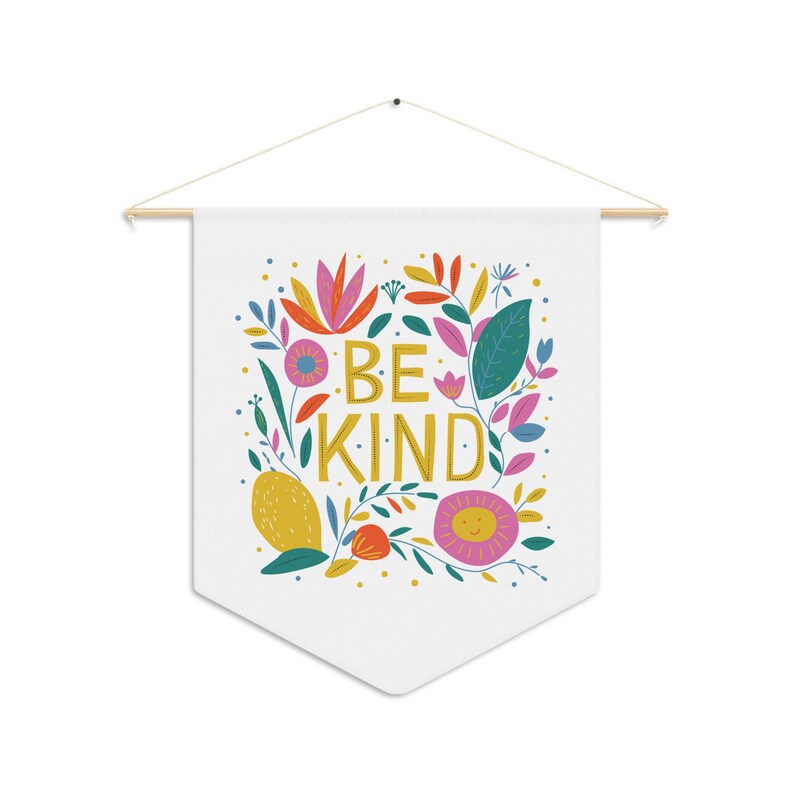 Pennant, Be Kind Banner Wall Decor, Inspirational Nursery Pennant ...