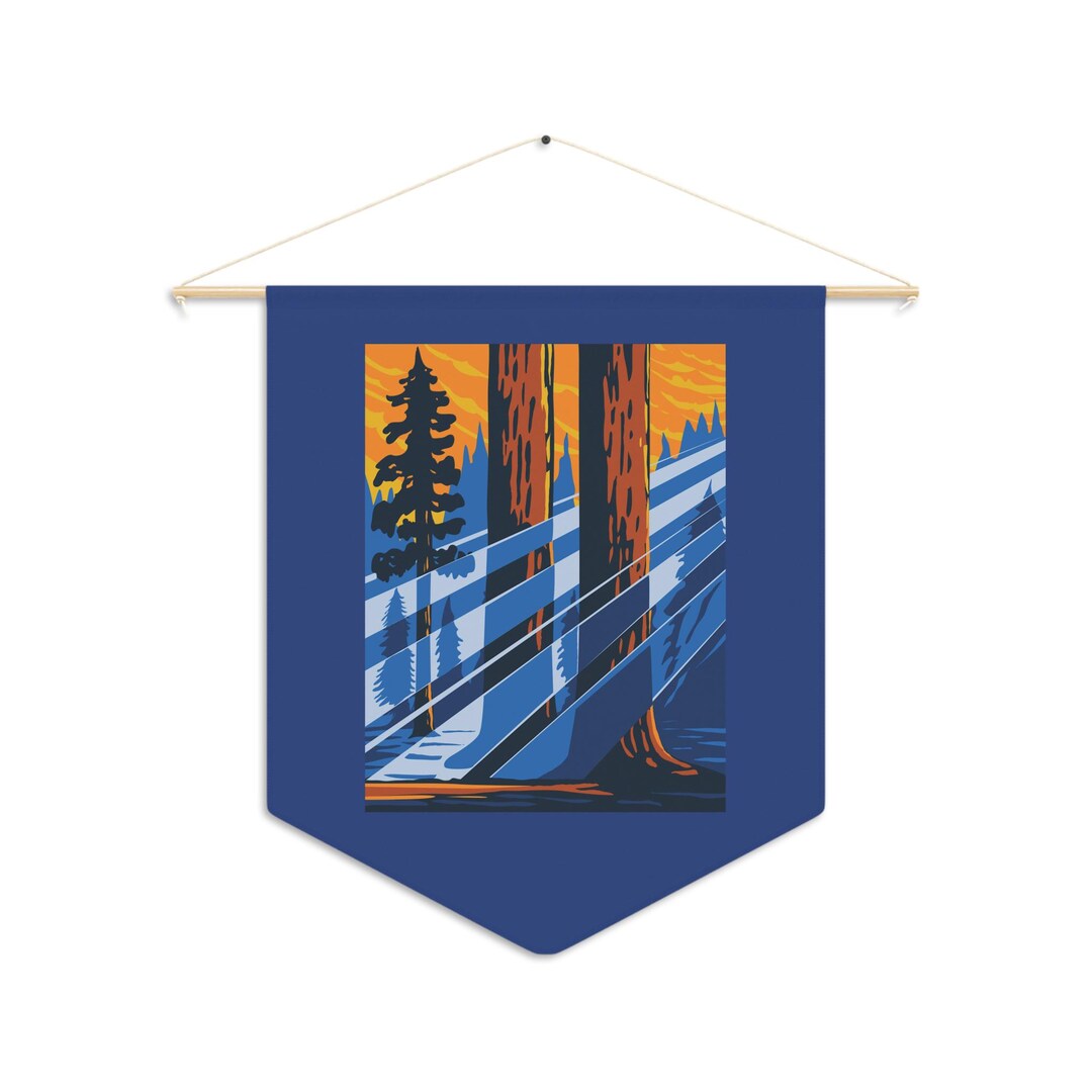 Pennant Wall Decor, Sequoia Trees Flag, Nursery Banner, Nature Lover ...