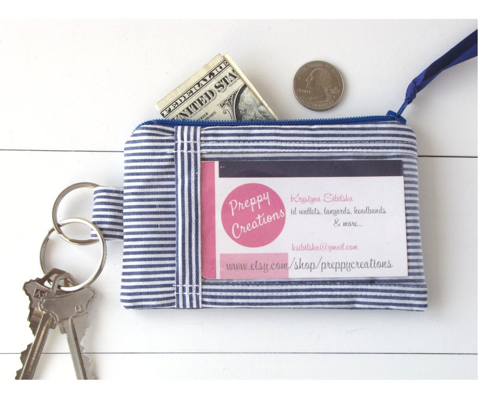 ID Wallet Keychain, Badge Holder Wallet, Credit Card Wallet, Slim ...