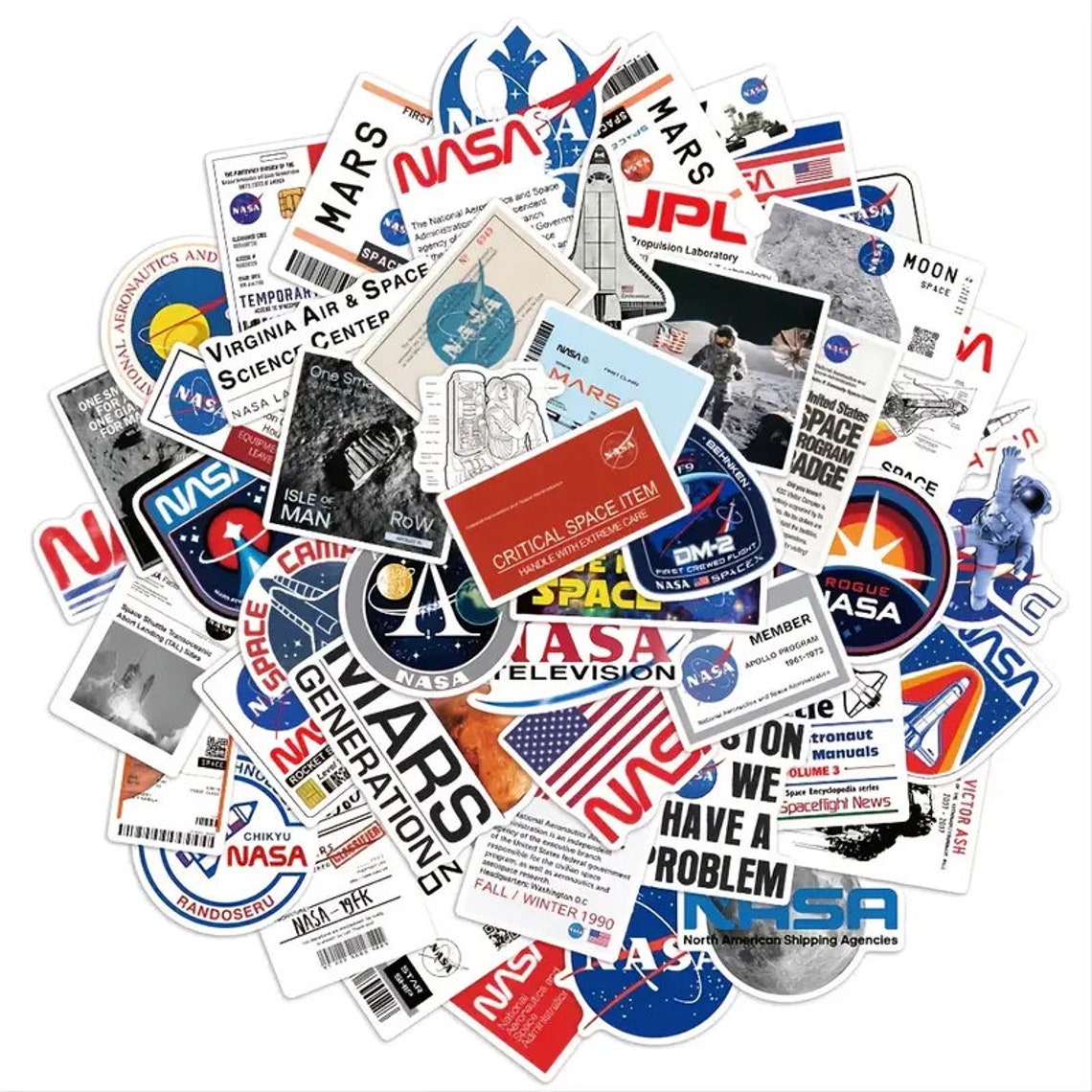 50 NASA Astronaut-inspired Vinyl Stickers Explore the Universe With Our ...