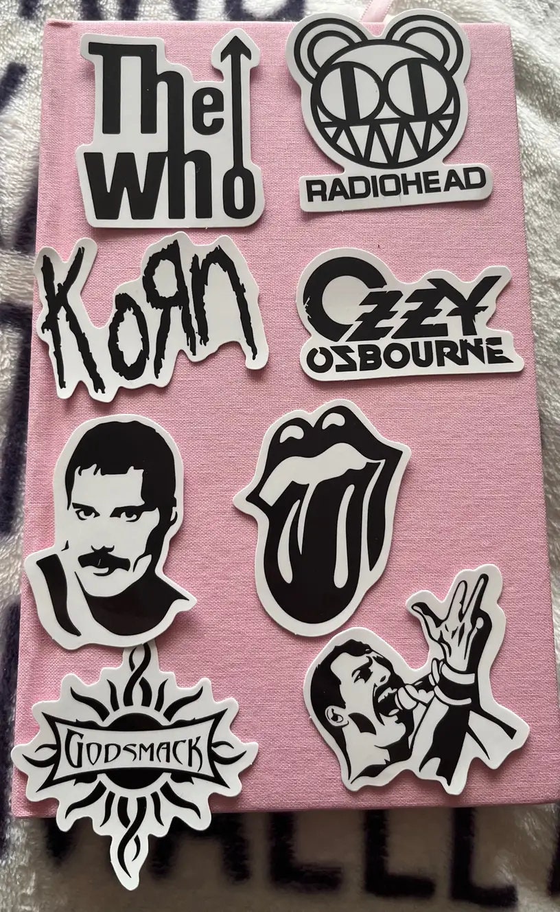 Set of 50 Cartoon Rock Band Doodle Stickers Waterproof - Etsy